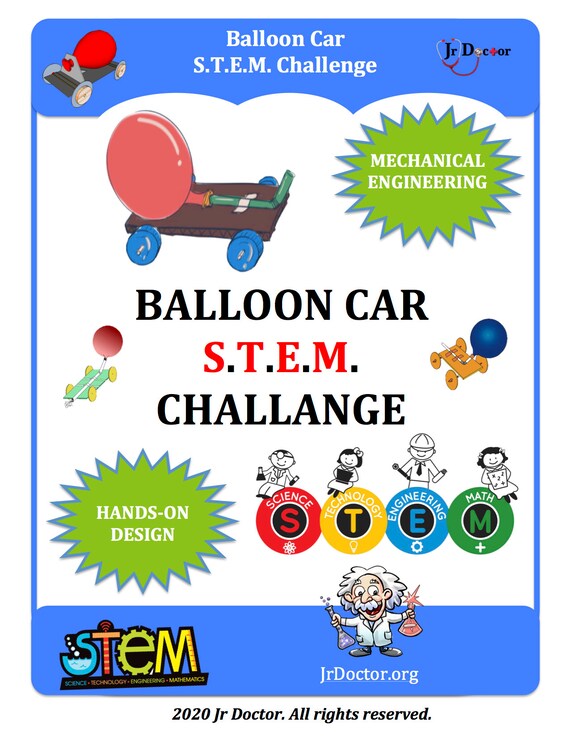 Balloon Car STEM Challenge Lesson Plan K-8th Grade | Etsy