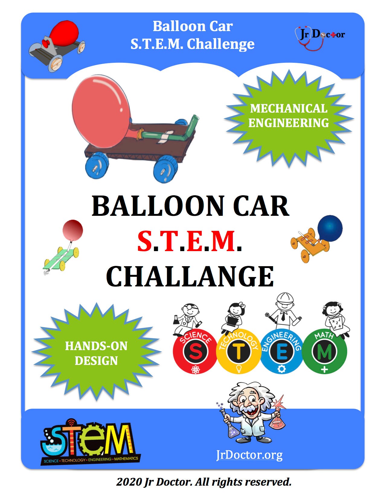 Balloon Car STEM Challenge Lesson Plan K-8th Grade | Etsy