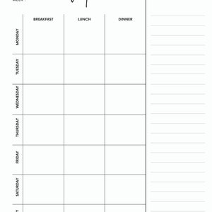 Weekly Meal Plan | Family Meal Planning Template | Printable Meal ...
