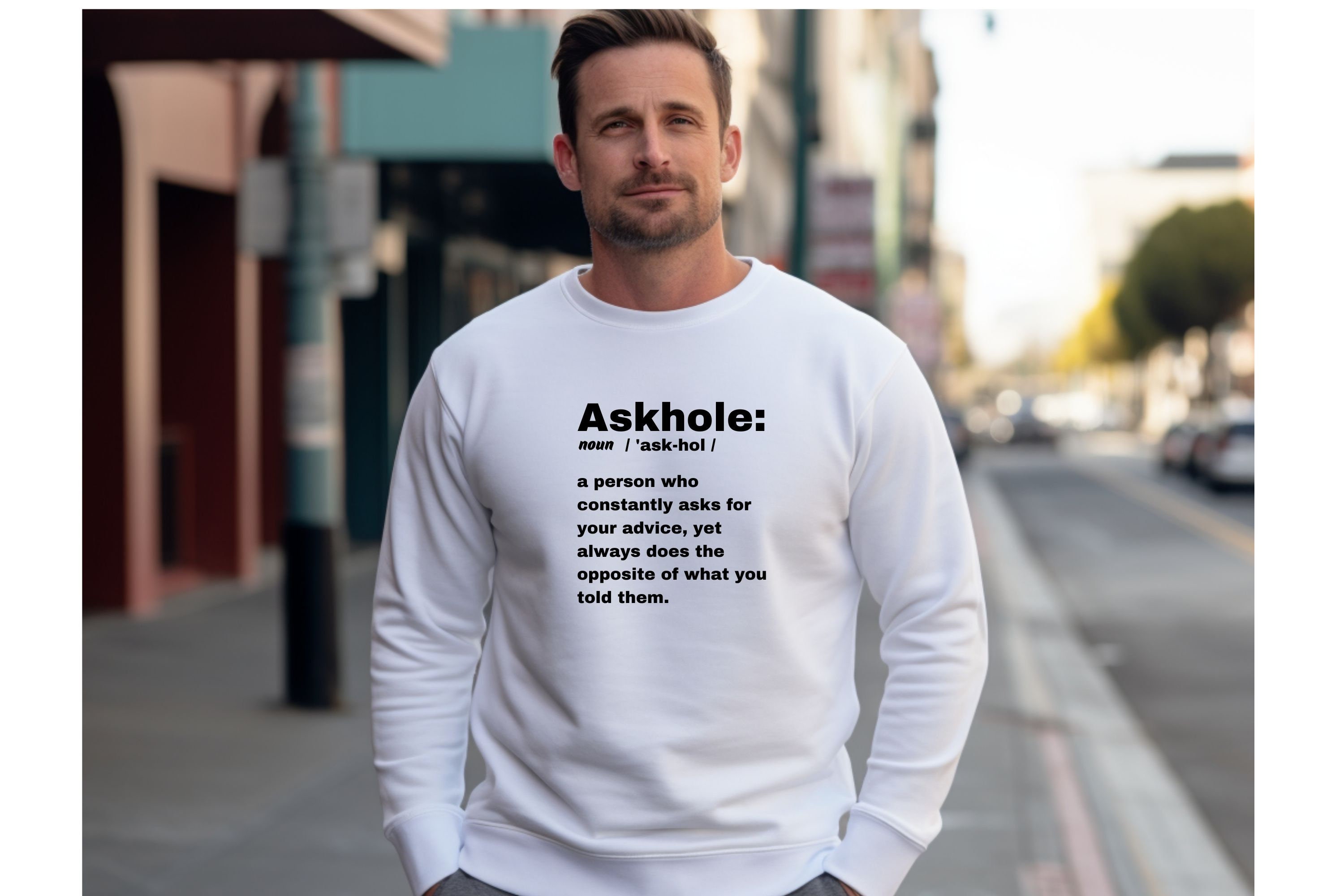 Funny Askhole Defined Crewneck Sweatshirt Unisex Size - Etsy