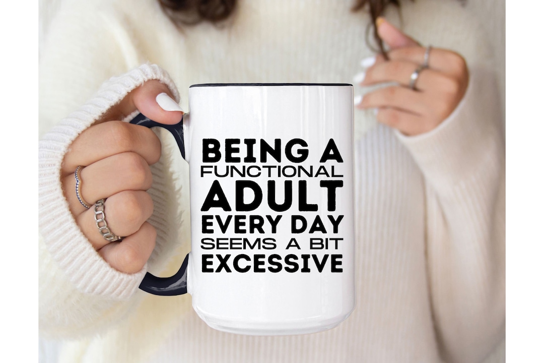 Funny Adulting Coffee Mug - Functional Adulting, Handmade Gift - Etsy