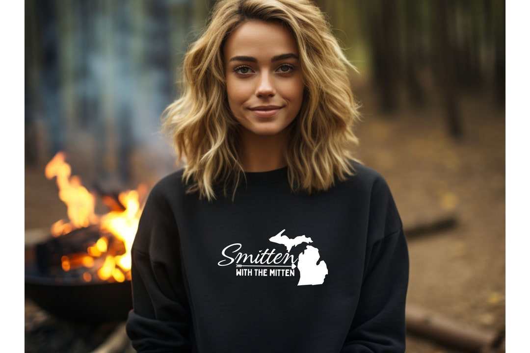 Michigan - Smitten With the Mitten - Unisex Crewneck Sweatshirt - Etsy