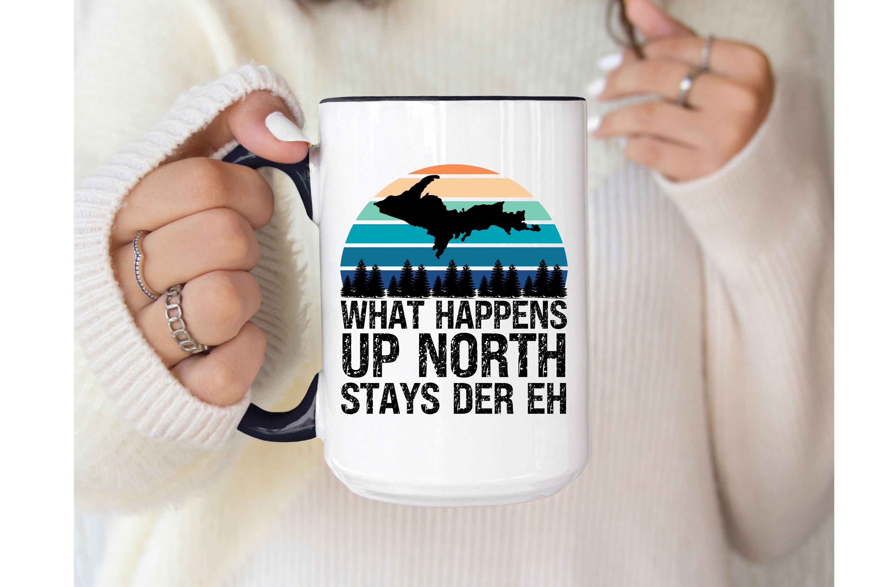 Funny UP Michigan Coffee Cup - 12 or 15 Oz Mug - Upper Peninsula ...