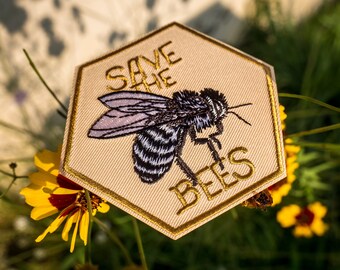 Save the Bees Honey Insects Yellow Bee Bumble Fun Patch Embroidered - Etsy