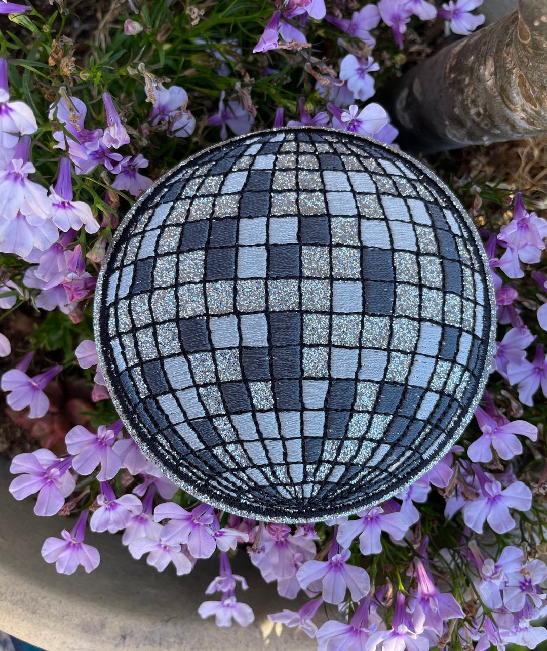 Glitter Disco Ball Patch - Etsy