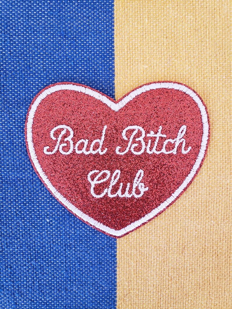Glitter Bad Bitch Club Patch | Etsy
