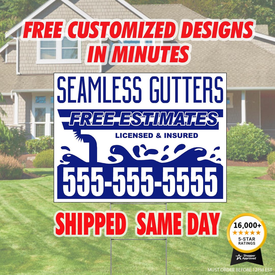 Custom Yard Signs 1 Color, Shipped Same Day! Corrugated Plastic Lawn ...