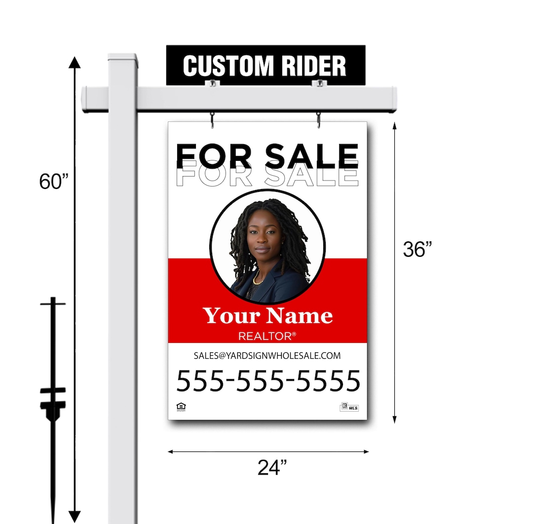 Real Estate Sign + Post + Rider, for Sale, Open House, Realtor Signs ...