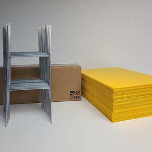 Yard Sign Pack of 50 Blanks Signs Yellow 18x24 Inch X 4mm Corrugated ...