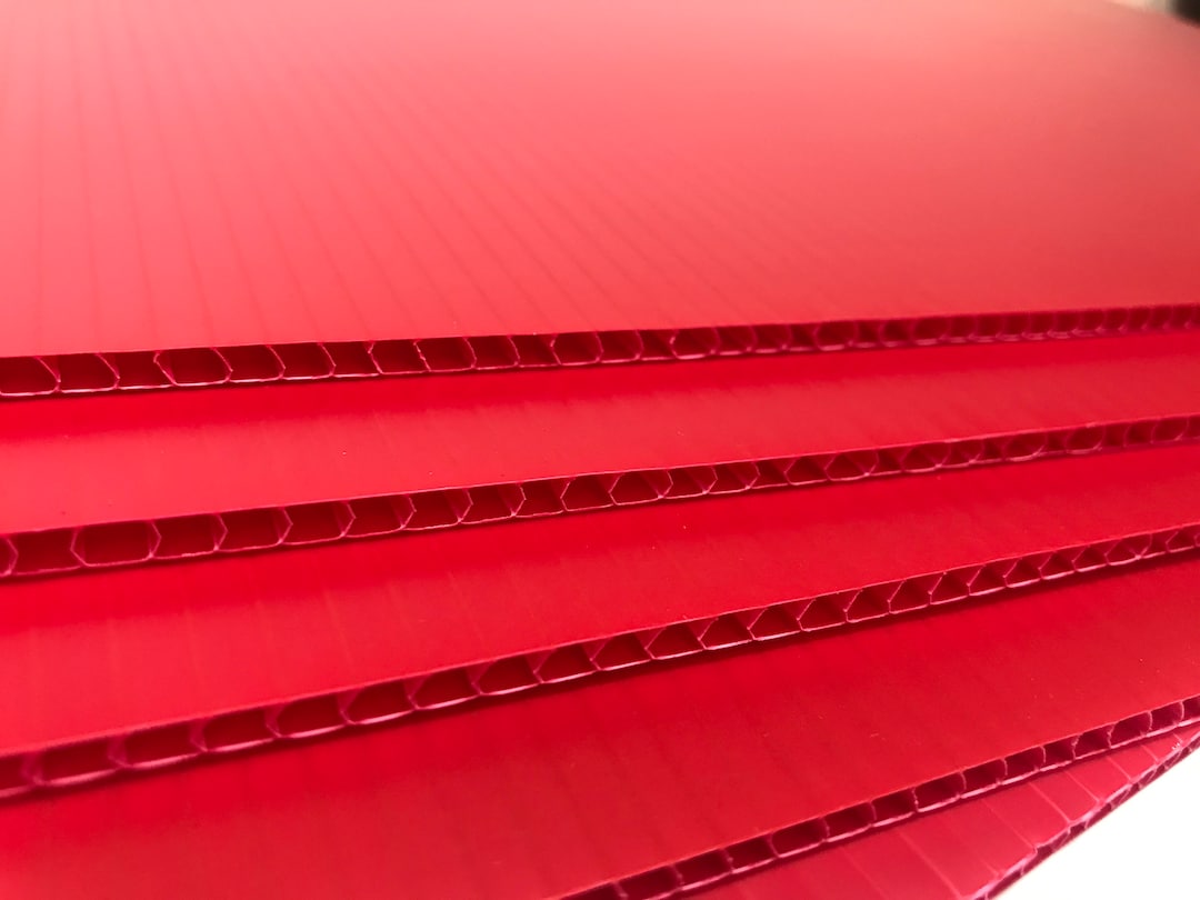 10 Blank Red Yard Signs 24x18 Corrugated Plastic 4 Mm, Lawn Sign ...