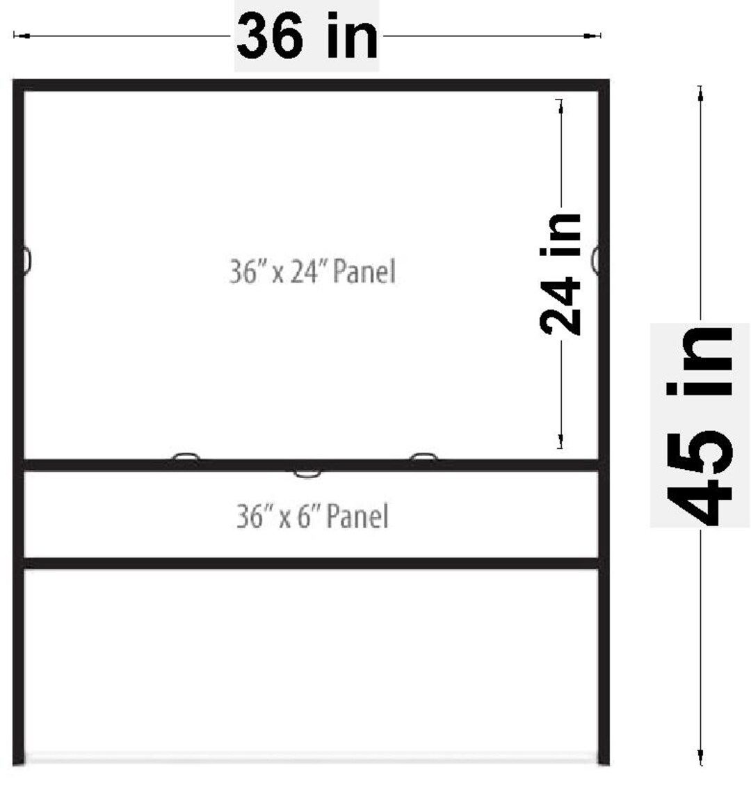 Sign Frame H-frame 1 Pack H-frame Sign Holders (slide-in Sign 24x36 ...