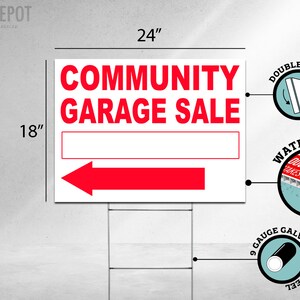 Personalized Community Garage Sale 3'x6' Vinyl Banner 13 Oz & 10 Yard ...