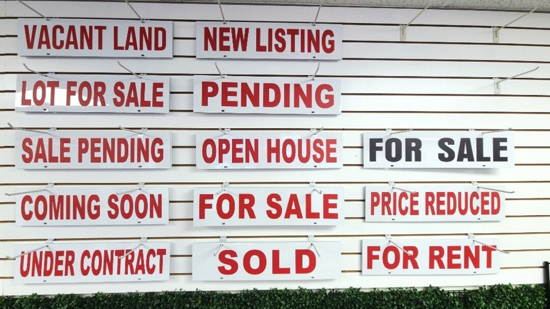 5 Pack Real Estate Sign Riders 6"x24", Open House, House for Sale,for ...