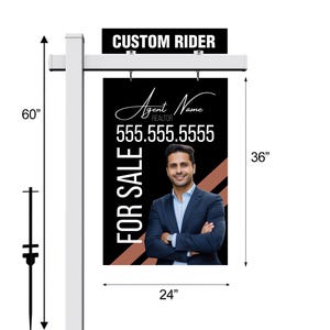 Real Estate Sign 24"x36" 3mm Thickness - Free Design Services, Realtor ...