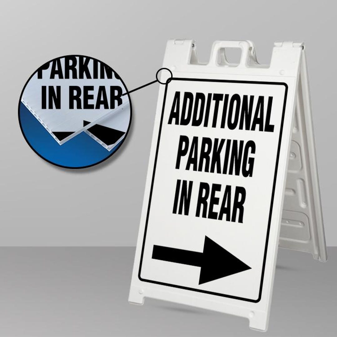 Custom A Frame Signicade Parking Sign & 2 24x36 Inch Custom Printed ...