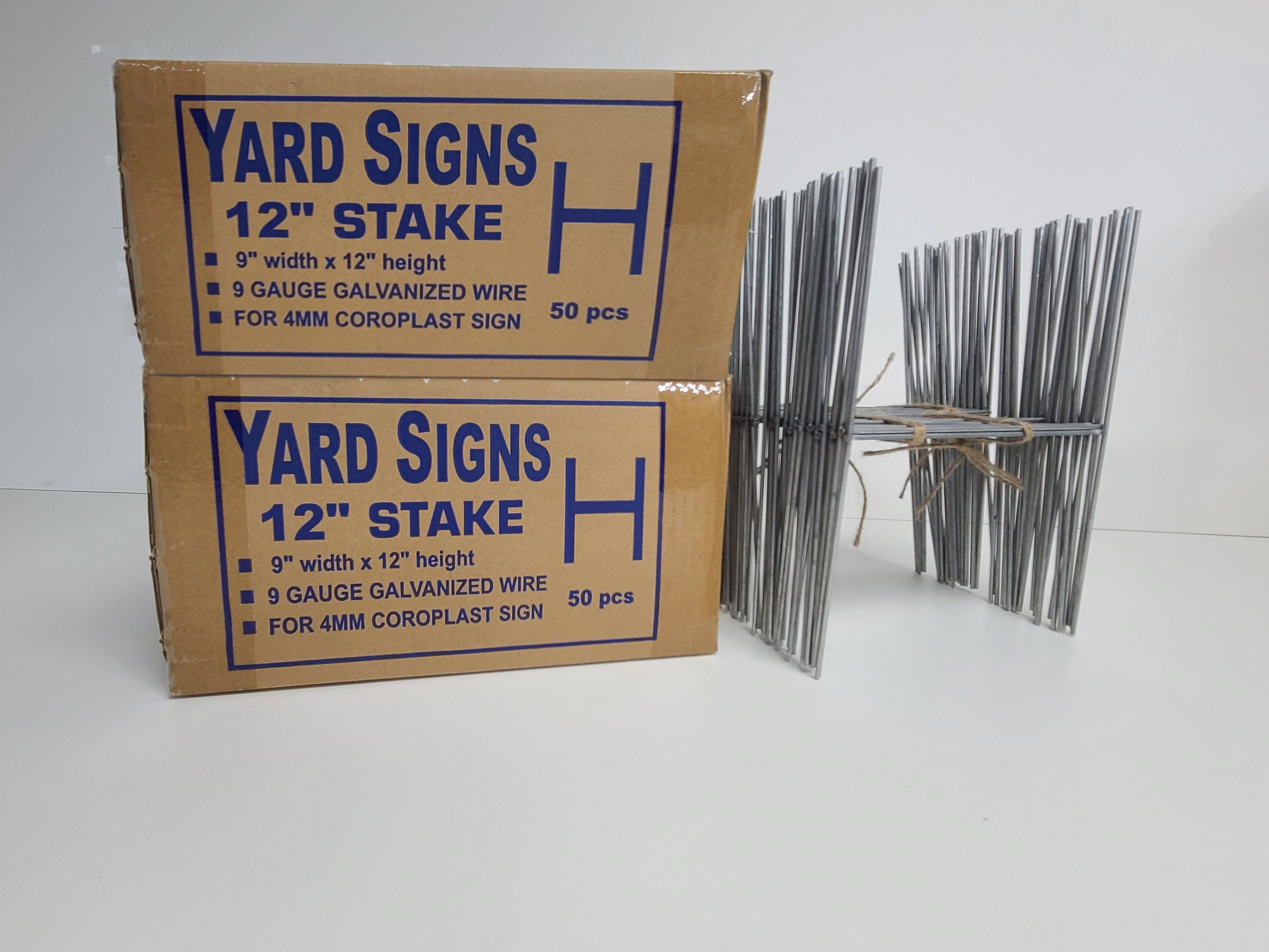 Pack of 100 12x9 H Wire Stand/stake/sign Holders for Yard Signs, Lawn ...