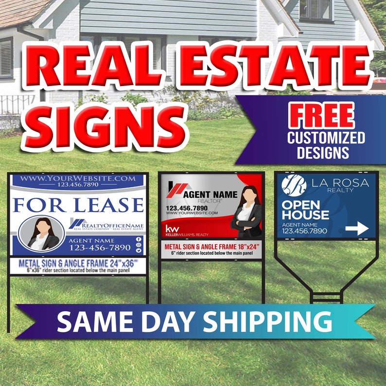 Real Estate Signs Property Sign for Sale Sign Realtor Sold - Etsy