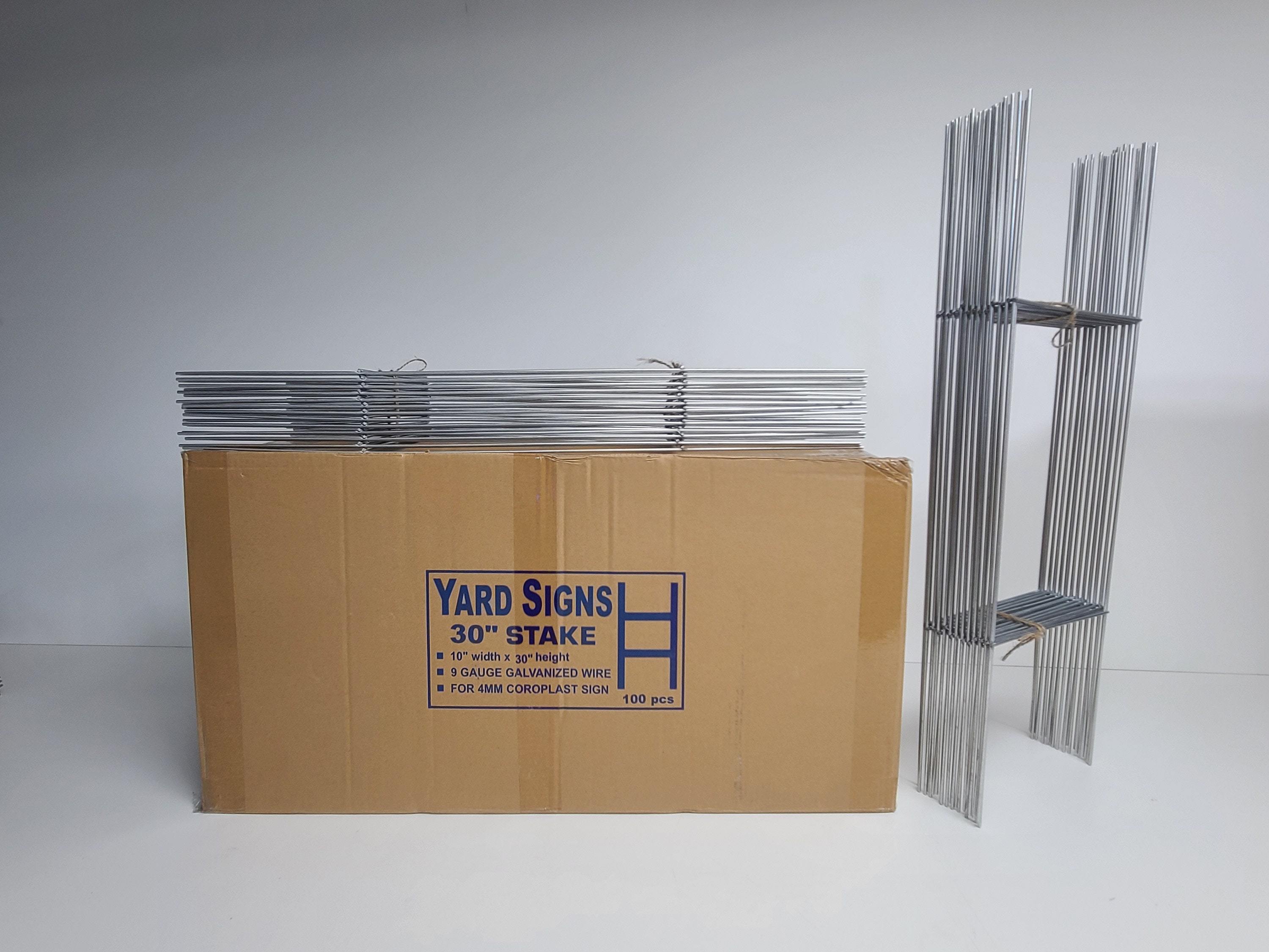 Pack of 100 10"x"30 Double H Wire Stand/stake/sign Holders for Yard ...