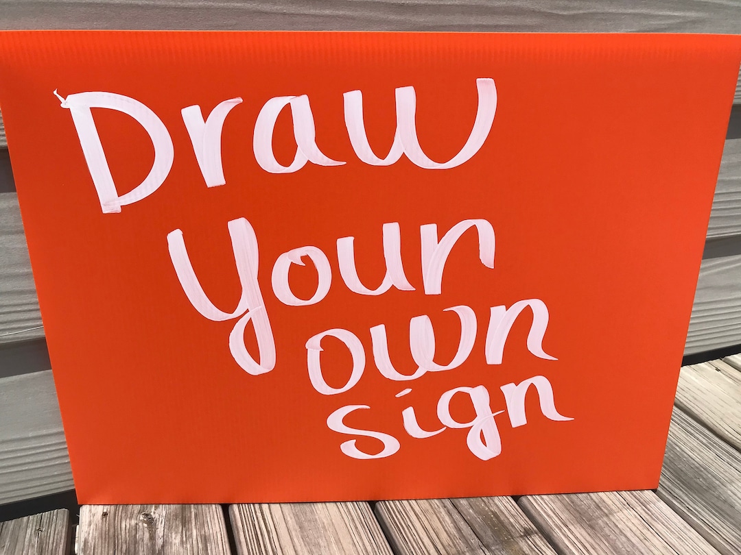 20 Blank Orange Yard Signs 24x18 Corrugated Plastic 4 Mm, Lawn Sign ...