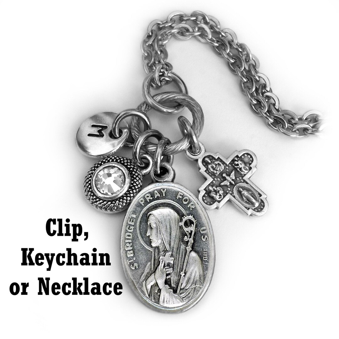 St. Bridget of Ireland Keychain, Clip or Necklace, Patron Saint ...