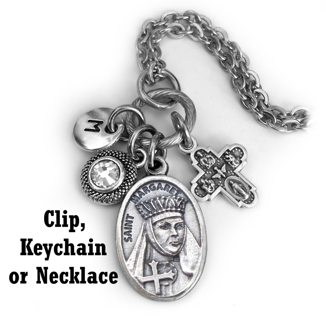 St. Margaret of Scotland Keychain, Clip or Necklace, Patron Saint ...