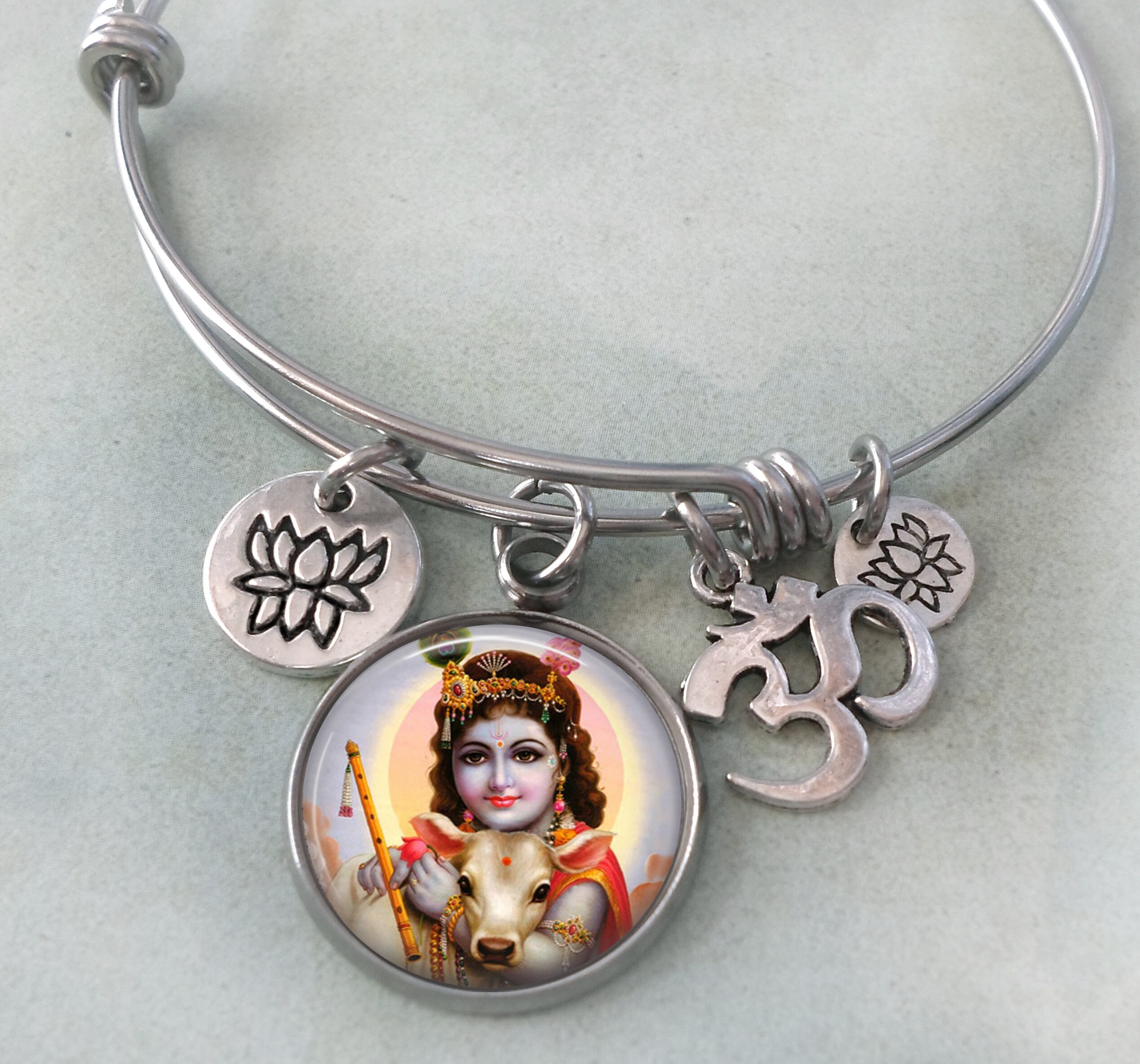Krishna Bangle Bracelet, Hindu God, Deity of India, Krishna as a Boy ...