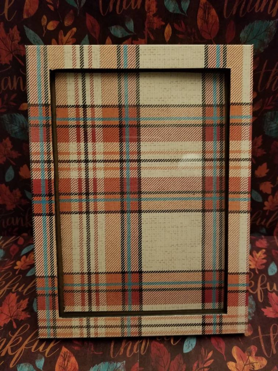 Tan Fall Plaid Picture Frame - Etsy