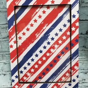 Red White and Blue Patriotic Picture Frame - Etsy