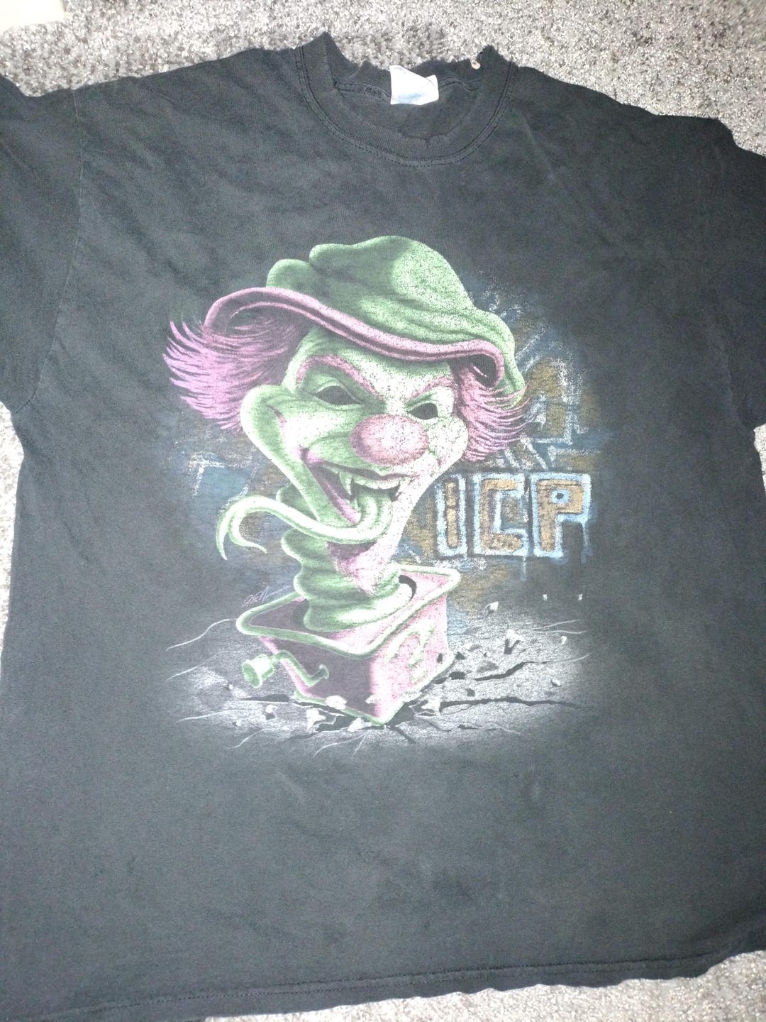 XL Insane Clown Posse Pre-worn T-shirt ICP Riddlebox Graffiti vintage ...