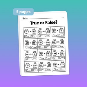 Comparing 2 Digit Numbers Worksheets | Greater Than, Less Than, & Equal ...