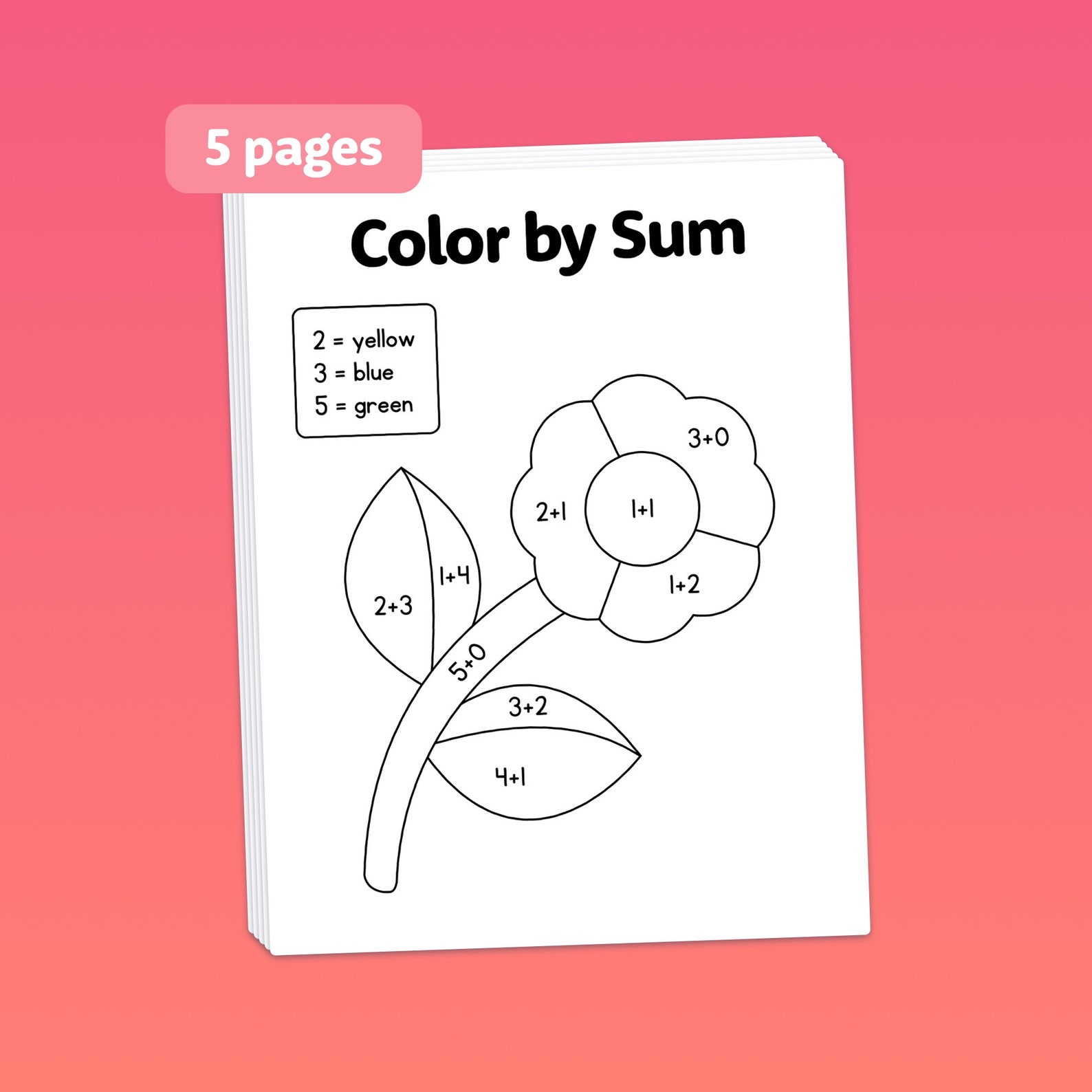 Addition Within 5 Worksheets Kindergarten Addition Worksheets, Pre-k ...