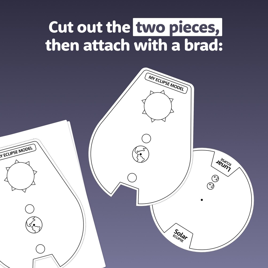 Solar Eclipse & Lunar Eclipse Craft | 2nd, 3rd, 4th, 5th, 6th Grade ...