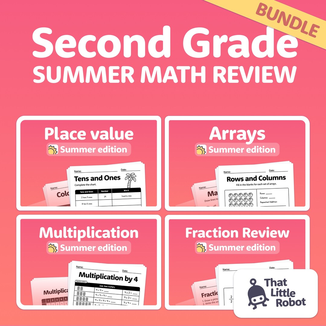 2nd Grade Summer Math Review | 2nd Grade Summer Packet | Summer Math ...