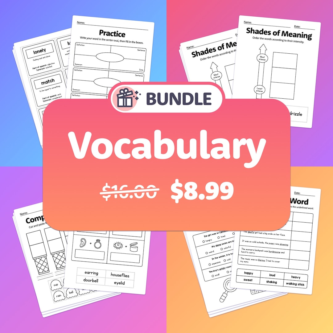 ELA Vocabulary Bundle | 1st Grade Vocabulary, 2nd Grade Vocabulary ...