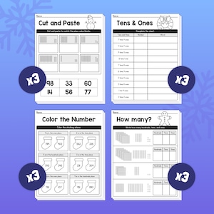 Winter Place Value Worksheets | Hundreds, Tens, Ones — 1st, 2nd, 3rd ...