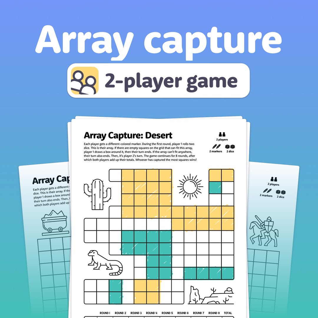Multiplication Arrays Game | No Prep Equal Groups Practice & Fact ...