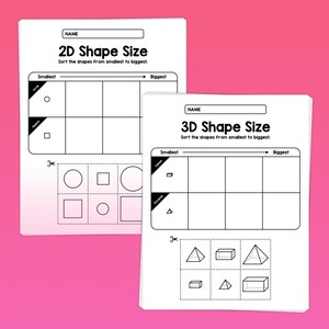 No Prep 2D and 3D Shapes Worksheets | Kindergarten, 2nd, 1st Grade Math ...