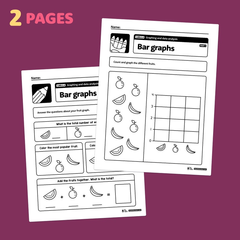 Graphing & Data Analysis Worksheets | 1st Grade Picture and Bar Graph ...