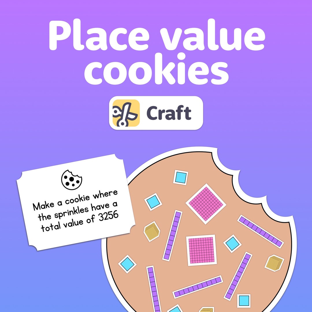 No Prep Place Value Craft | 2nd Grade Place Value Activity, Math Craft ...