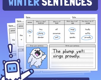 Build a Sentence Worksheet With Miniature Objects Sentence Building ...