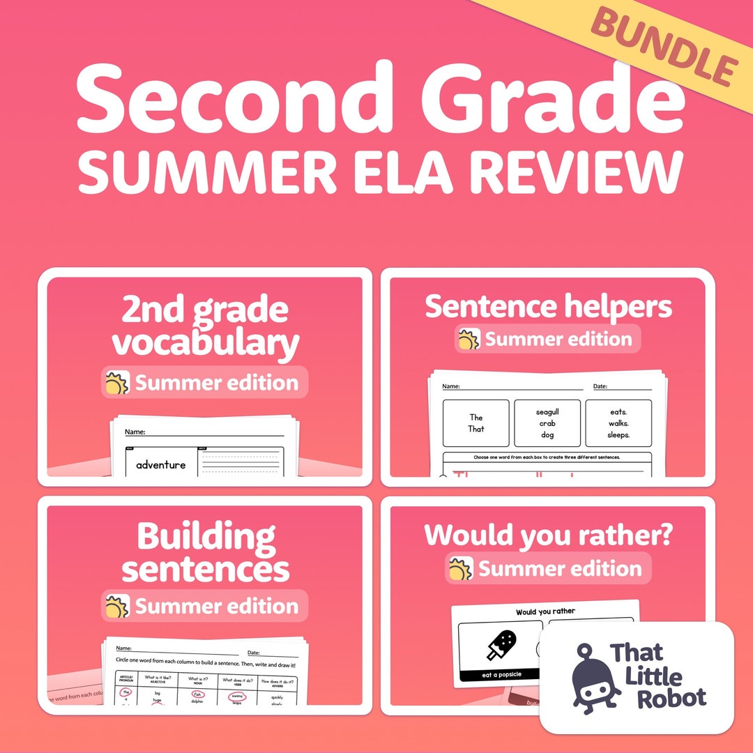 2nd Grade Summer Literacy Review | Second Grade Summer Packet | Summer ...