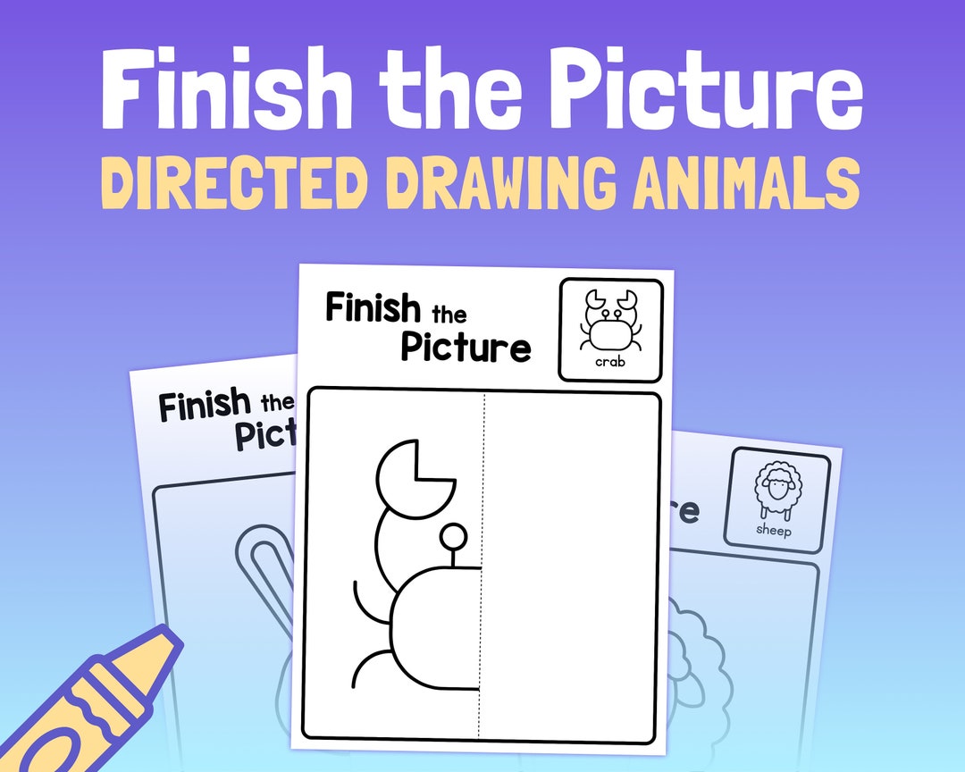 Directed Drawing Activity How to Draw Animals Kindergarten - Etsy