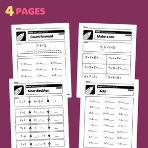 1st Grade Addition and Subtraction Within 20 Worksheets | 1.OA.C.6 No ...