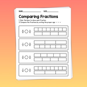 No Prep Fractions Worksheets | 2nd, 3rd, 4th Grade Common Core Math ...