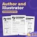 Author and Illustrator Worksheets | Kindergarten Reading & Parts of a ...