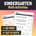 Kindergarten Math Activities, Cut & Paste Math Worksheets, Kindergarten ...