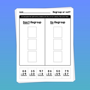 No Prep 2 Digit Subtraction With Regrouping Worksheets | 1st, 3rd, 2nd ...