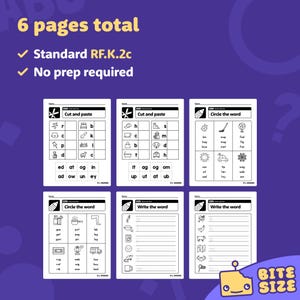 Onset and Rime Worksheets | Kindergarten Cvc Word Activities and ...