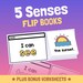 5 Senses Flip Book Craft Five Senses Worksheets, Kindergarten Science ...