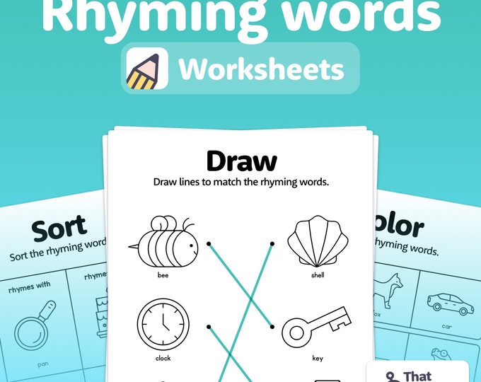 Rhyming Words, Rhyming Words Activity, Which Rhyming Word Doesn't ...